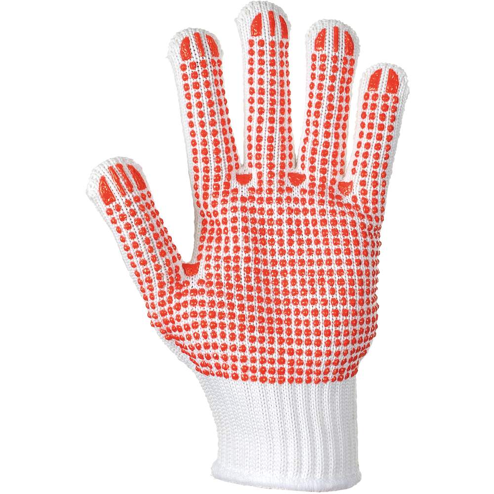 Portwest Heavyweight Polka Dot Glove - White/Red | The PPE Online Shop
