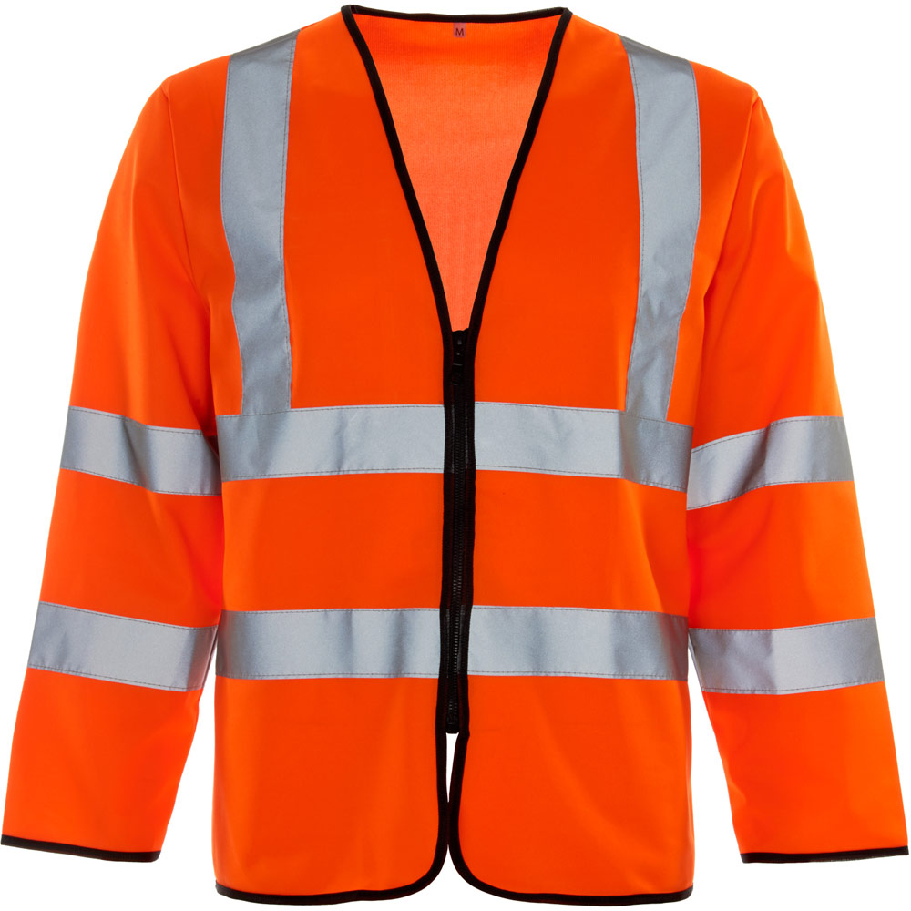 Supertouch Hi Vis Long Sleeved Zip Vest - Orange | The PPE Online Shop